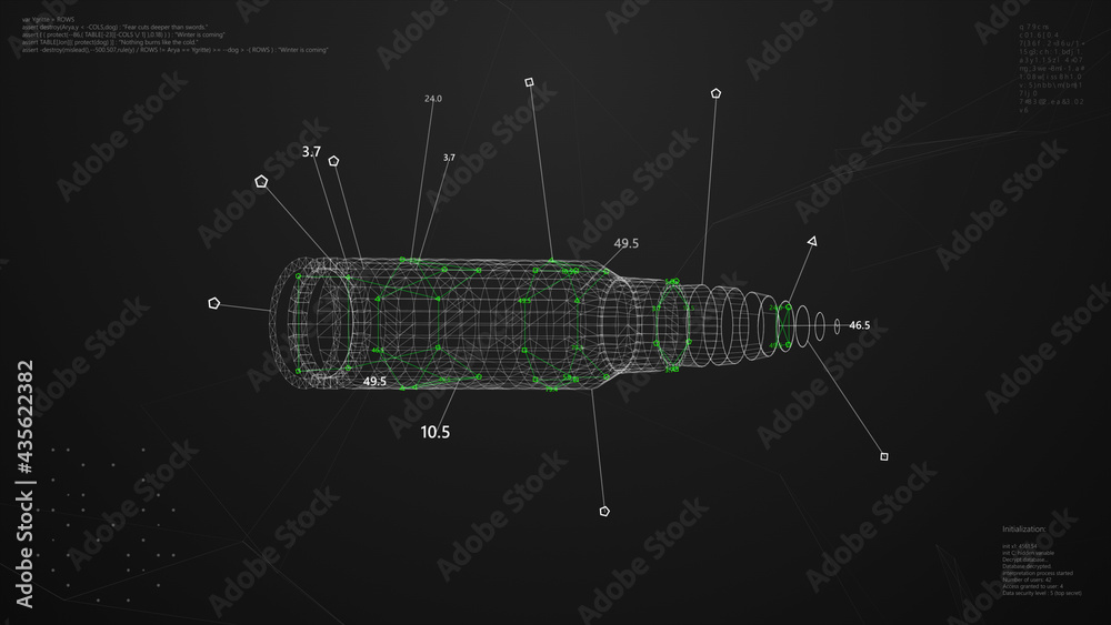 Bullet UI Animation. HUD Bullet Scanning Stock Illustration | Adobe Stock