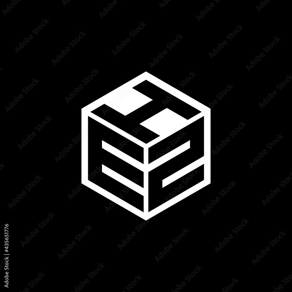 EZH letter logo design with black background in illustrator, vector ...