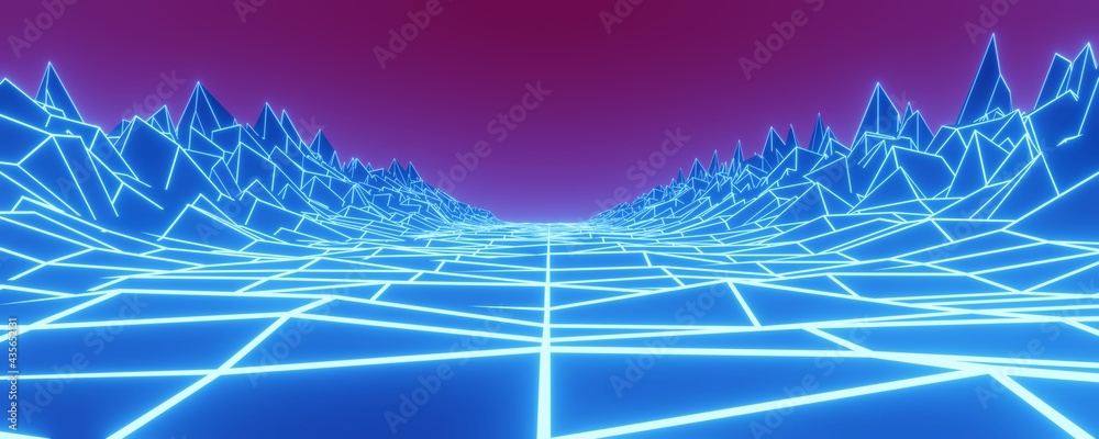 Illustration Stock Computer generated binary code landscape on black background . Big Data ...