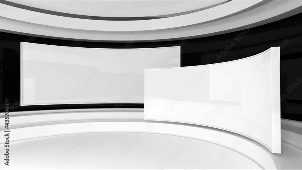 Virtual studio. Tv Studio.. White wall. News studio. The perfect ...