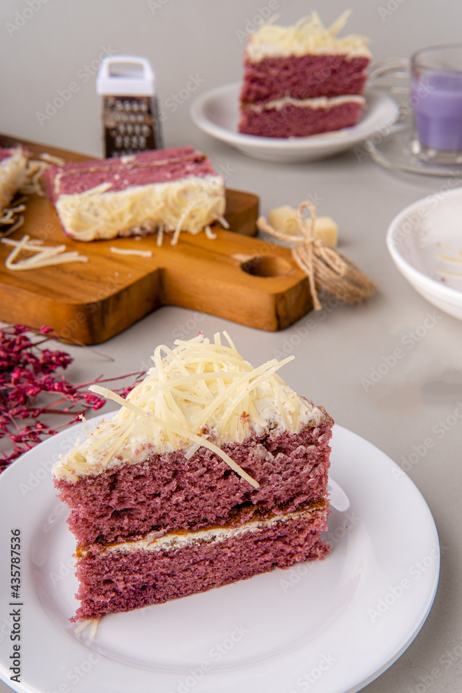 Taro Cheesecake is a sweet dessert consisting of two layers. The main ...
