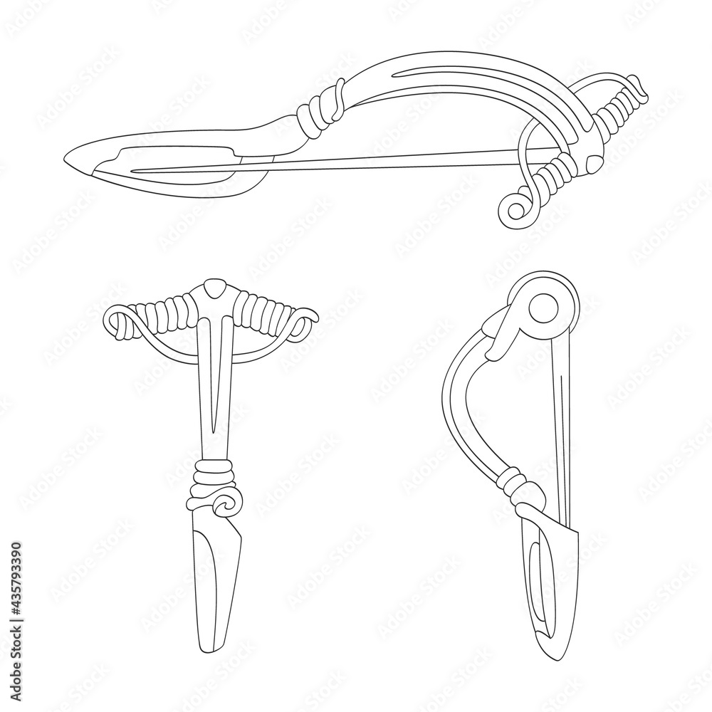 vector image with ancient brooch fibula for your project Stock Vector ...
