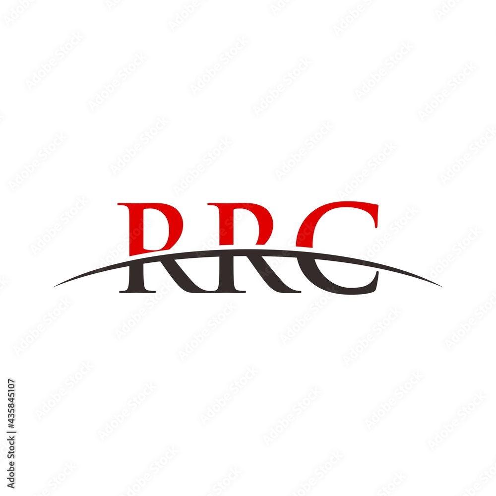 RRC initial swoosh horizon, letter logo designs Stock Vector | Adobe Stock