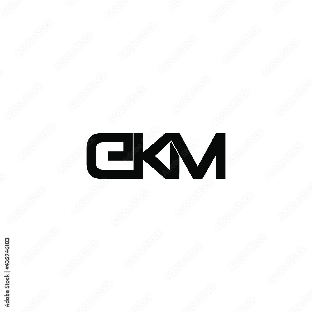 ekm letter original monogram logo design Stock Vector | Adobe Stock