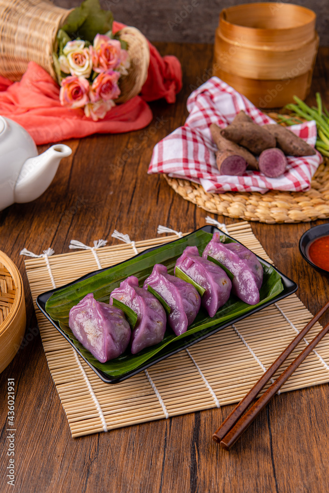 Choi pan (steamed vegetable dumplings) also known as Chai Kwe or Chai ...