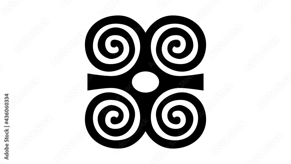Dwennimmen Adinkra Symbol of Strength Stock Vector | Adobe Stock