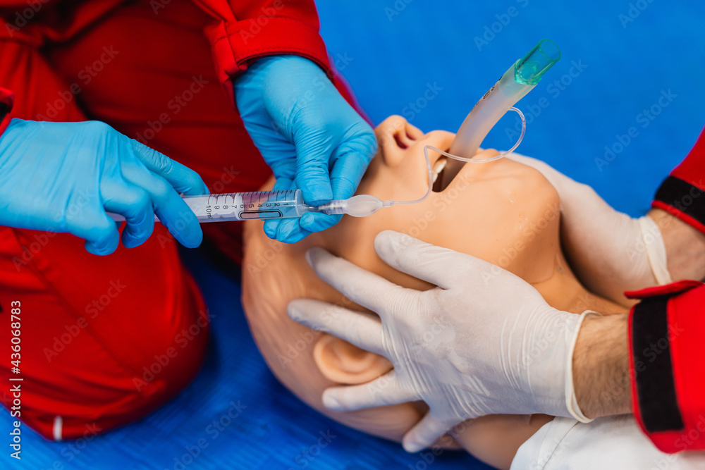 Medical manipulation for airway management. Laryngeal mask airway ...