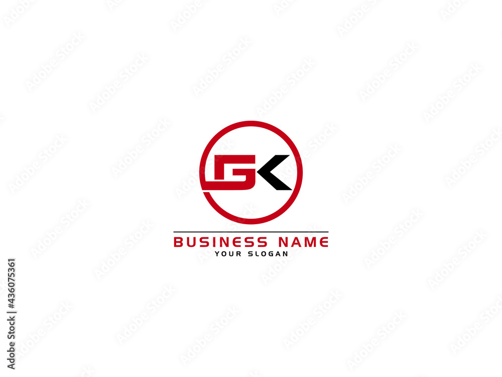 Letter GK Logo, circle gk logo icon vector for business 素材庫向量圖 | Adobe ...