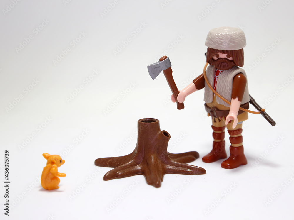 Playmobil doll. Toy. Highlander. Mountain man. Rustic person. Hunter ...