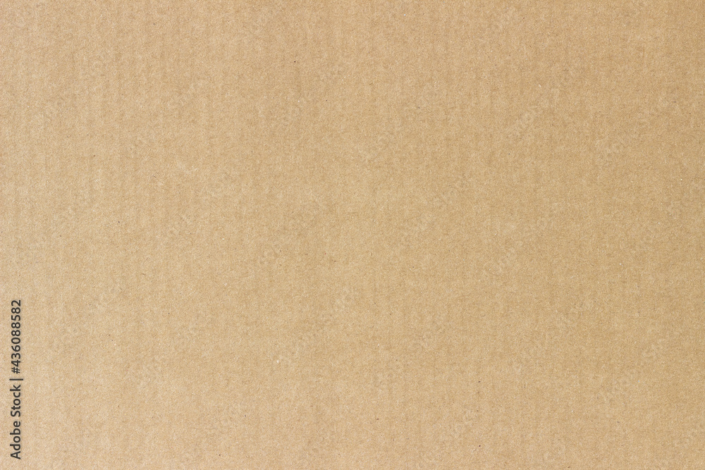 The surface of a flat cardboard sheet. Uniform light brown texture ...