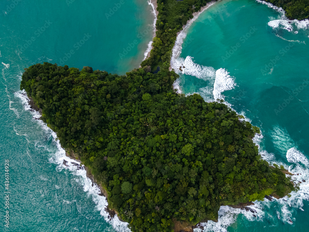 Beautiful aerial view of Manuel Antonio National Park and its ...