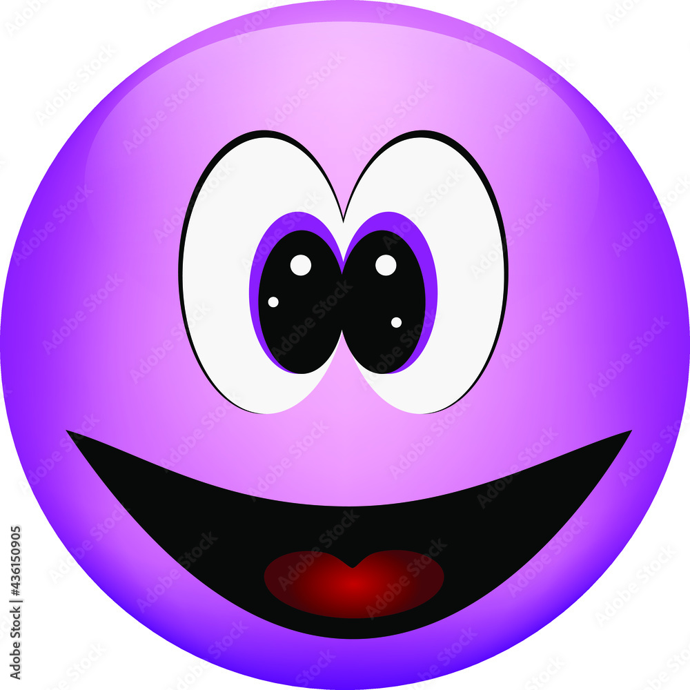 Purple Smiley Face Emoji