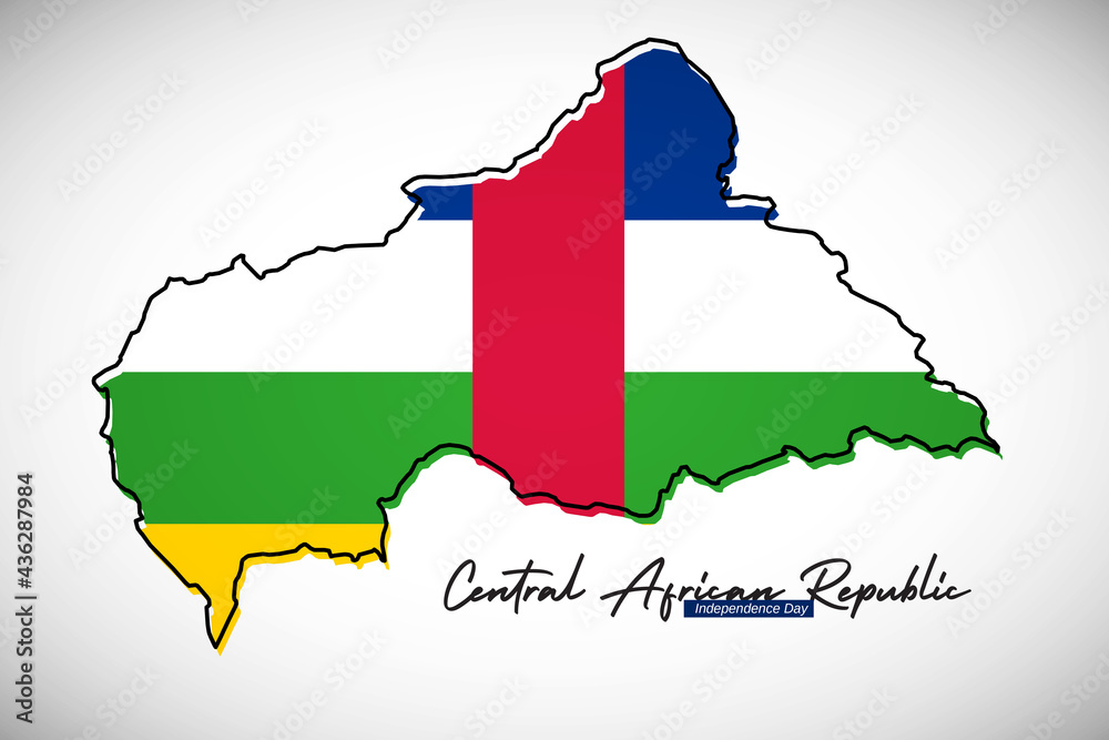 Happy independence day of Central African Republic. Creative national ...