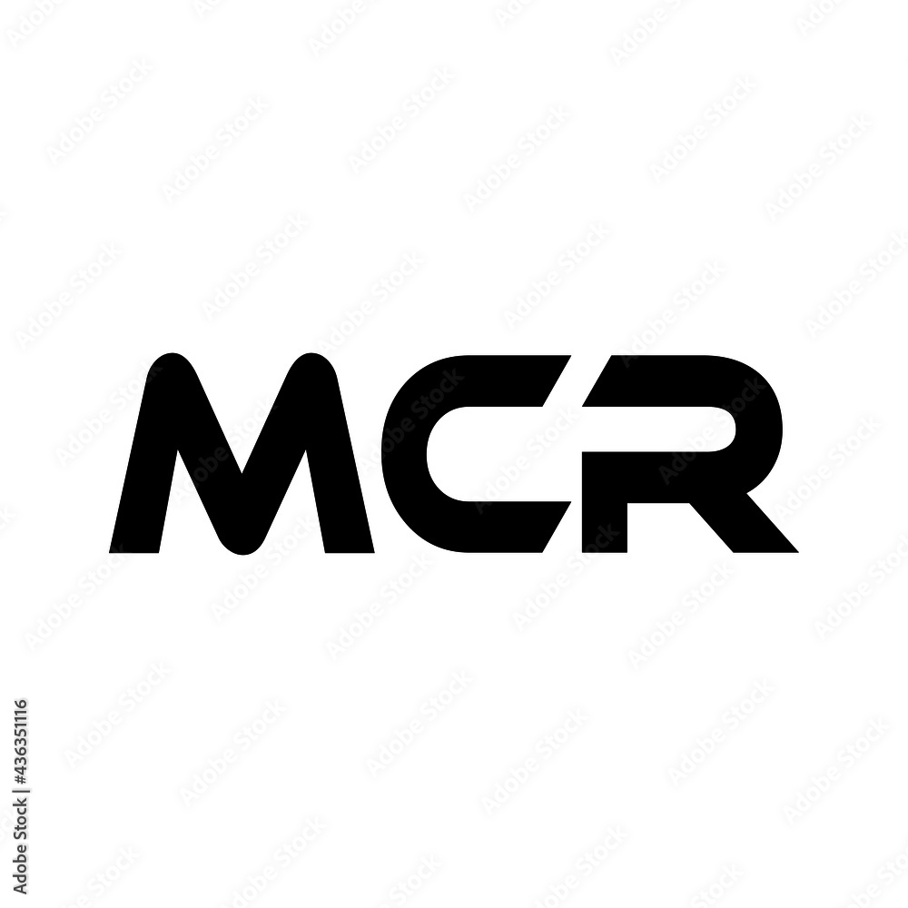 MCR letter logo design with white background in illustrator, vector ...