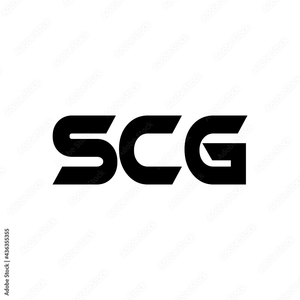 SCG letter logo design with white background in illustrator, vector ...