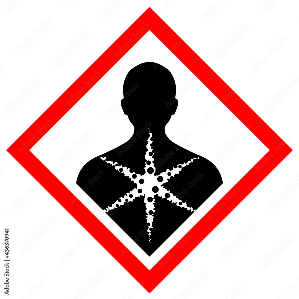 Health hazard vector warning sign Stock Vector | Adobe Stock