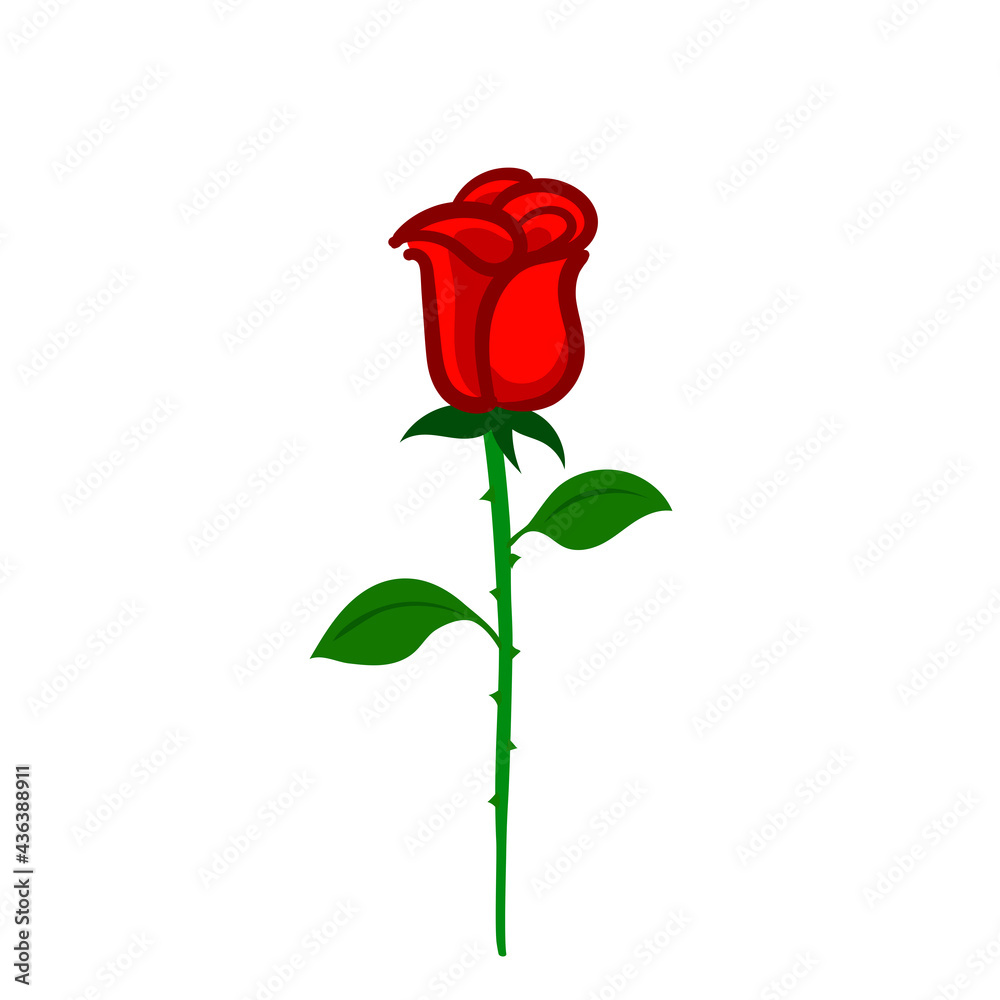 red rose, rose flower with handwriting, rose doodle art line for clip ...