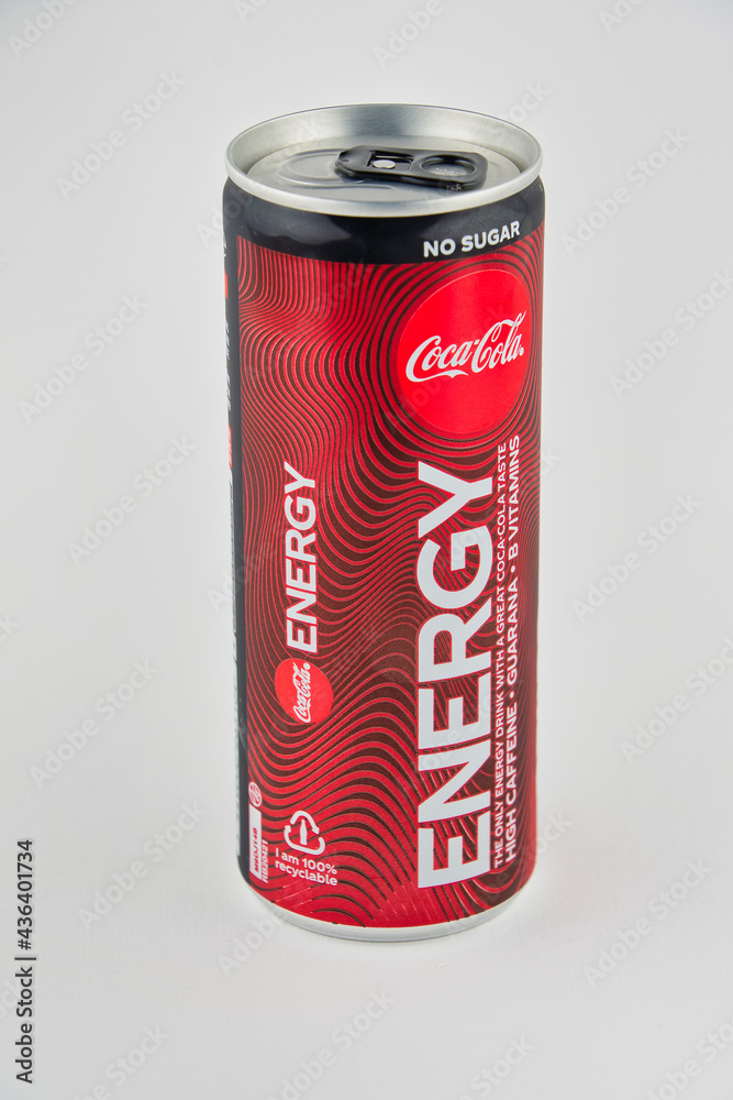 Coca Cola energy drink in a can Stock Photo | Adobe Stock
