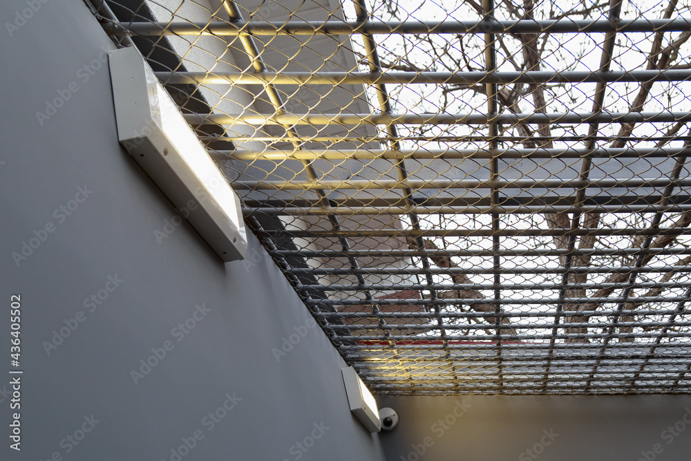 typical modern prison or detention facility. Illustrative universal ...