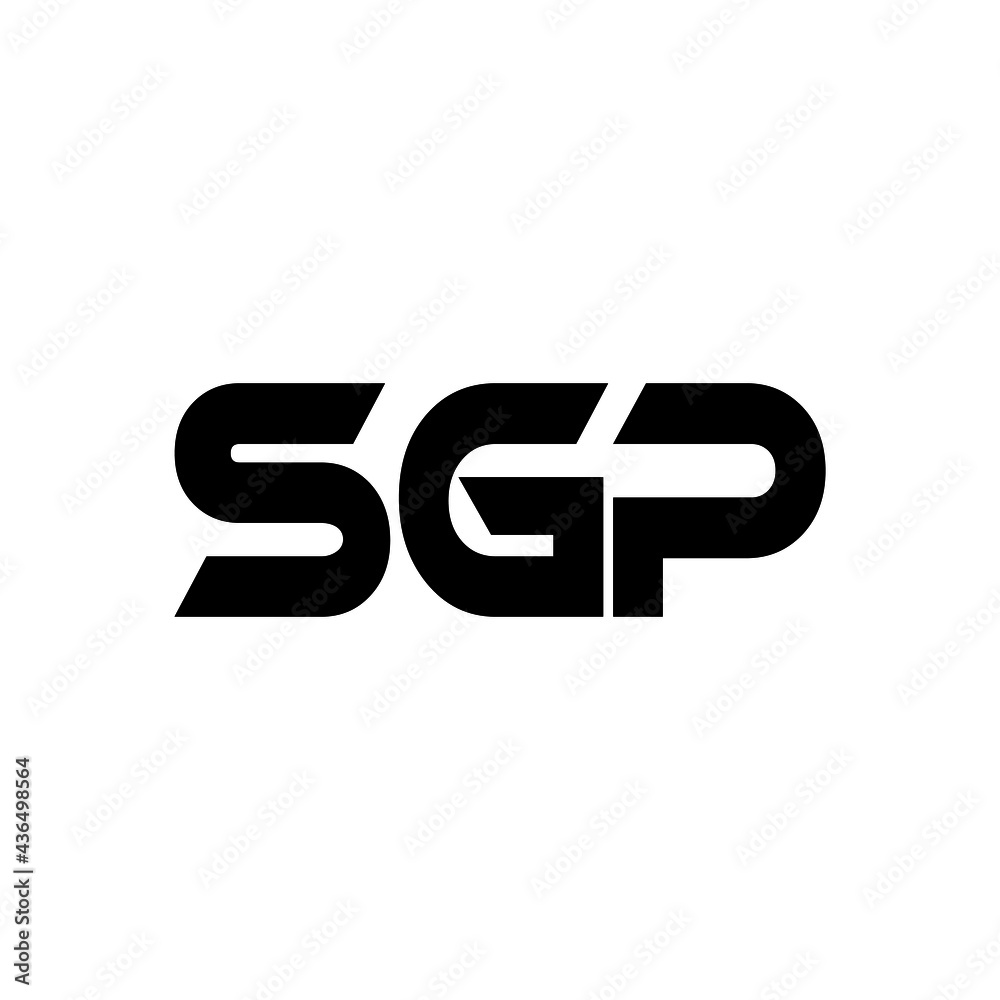 SGP letter logo design with white background in illustrator, vector ...
