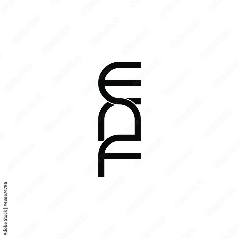 enf letter original monogram logo design Stock Vector | Adobe Stock