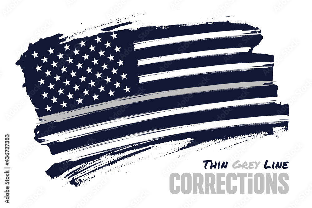 Thin gray line, Distressed american flag vector template. Symbol of ...