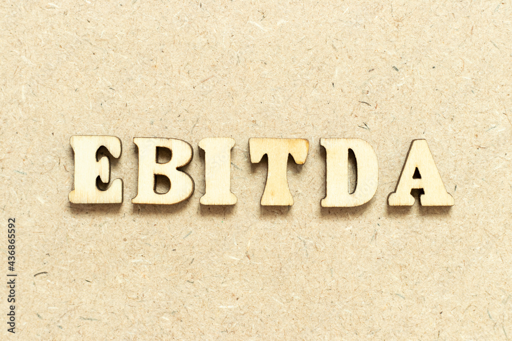 Alphabet letter in word EBITDA (abbreviation of earnings before ...
