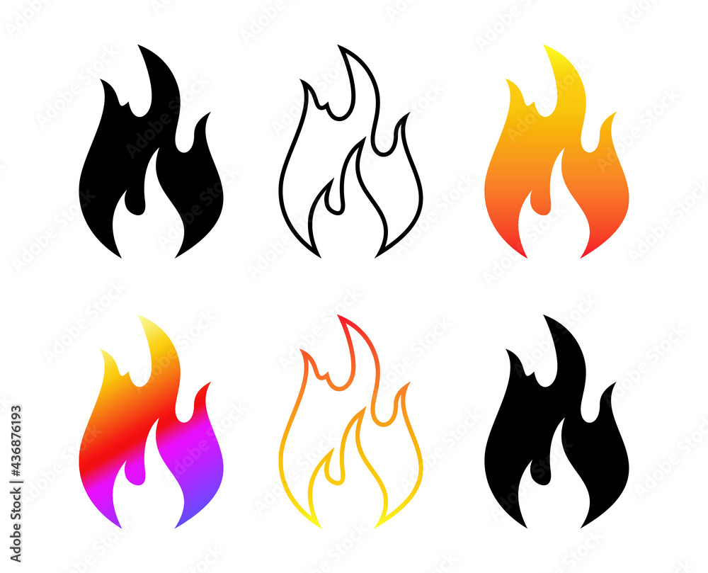 Flame vector image, suitable for design elements. editable and ...