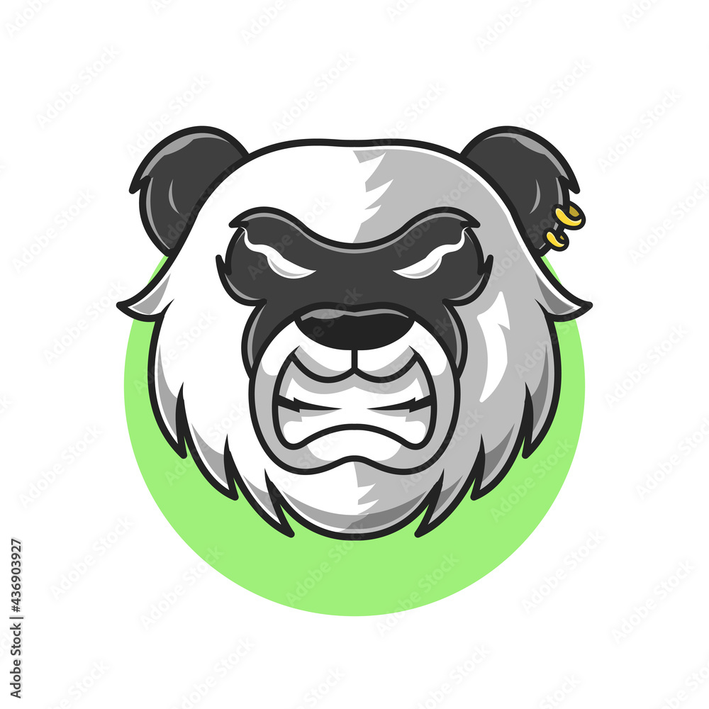 Angry Panda Cartoon Vector Icon Illustration. Animal Nature Icon ...