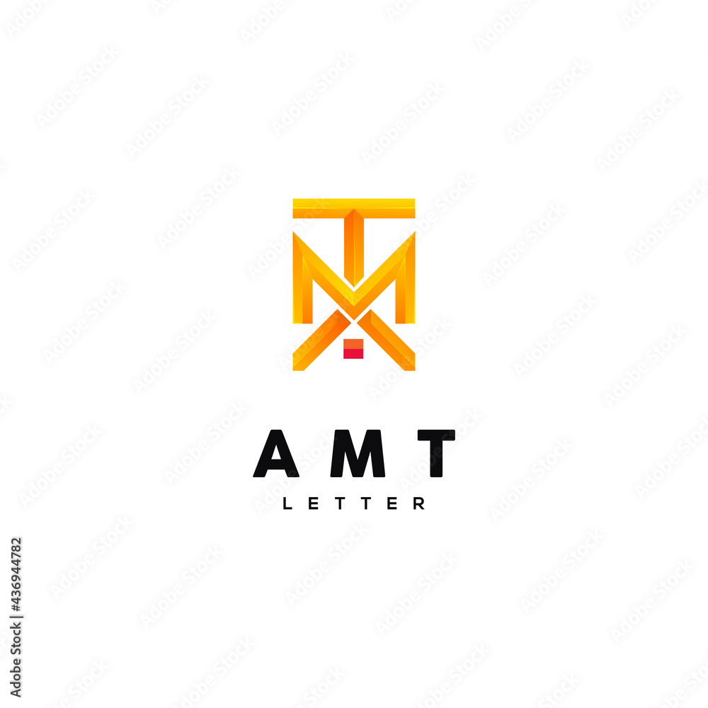 colorful amt 3d logo design Stock Vector | Adobe Stock