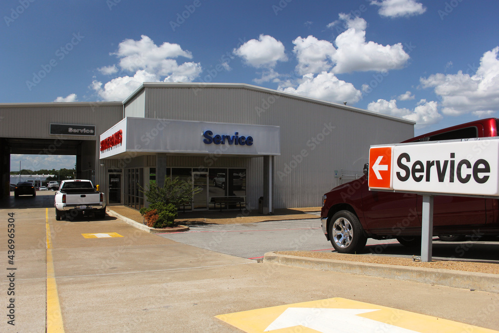 Car Dealership Service and Parts Department Sign Stock Photo | Adobe Stock
