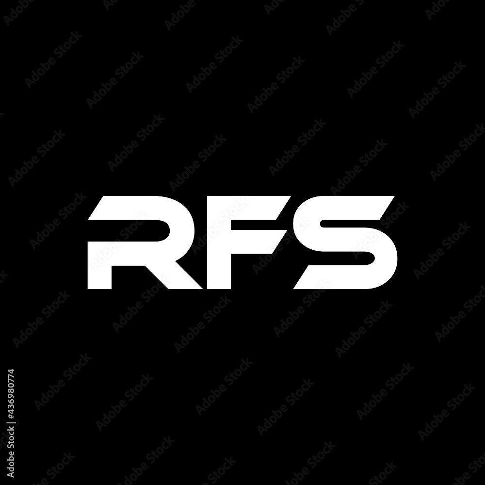 RFS letter logo design with black background in illustrator, vector ...