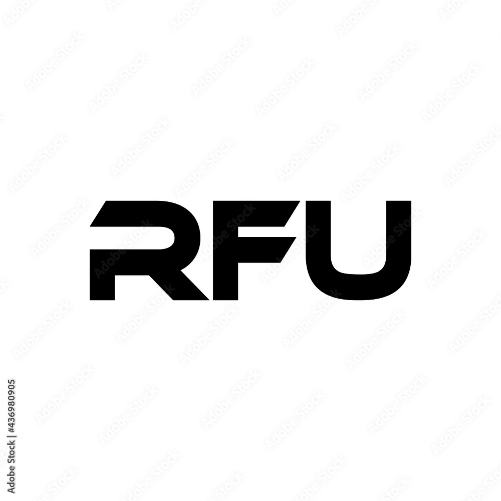 Stock-Vektorgrafik „RFU letter logo design with white background in ...