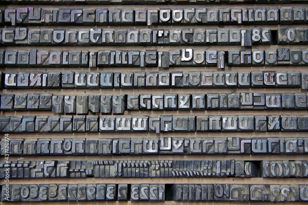 Metal old hebrew Letterpress Types. Historical letterpress types, also ...