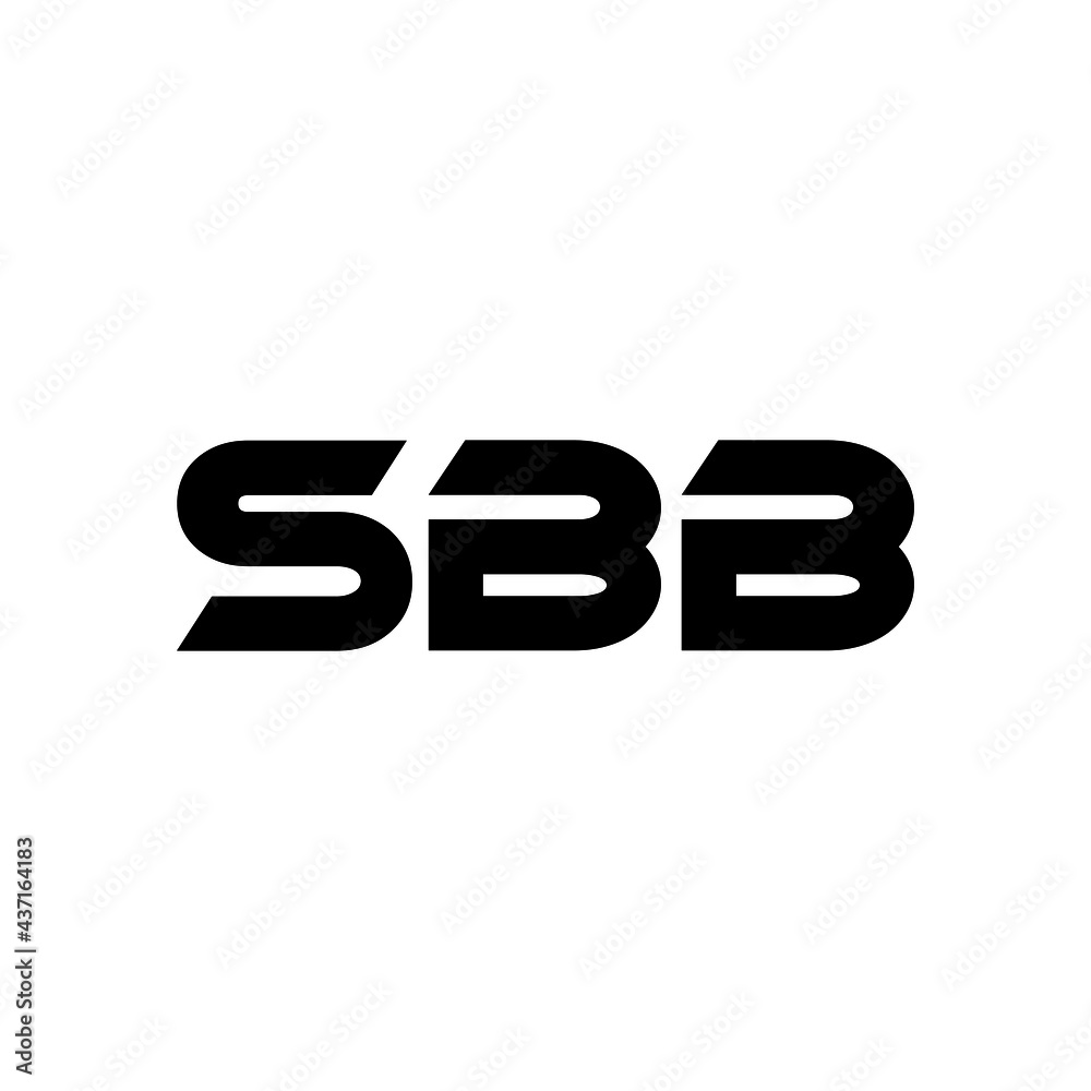 SBB letter logo design with white background in illustrator, vector ...