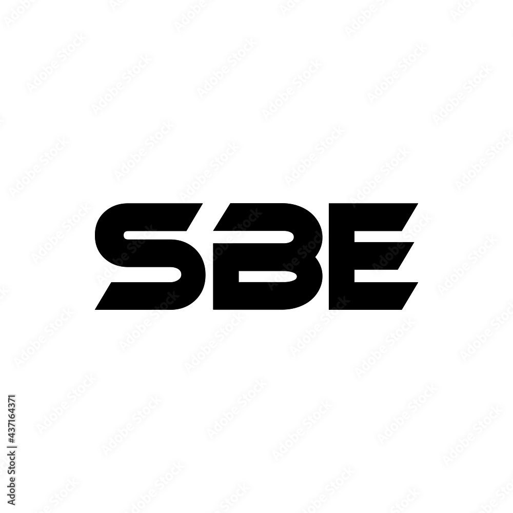 SBE letter logo design with white background in illustrator, vector ...