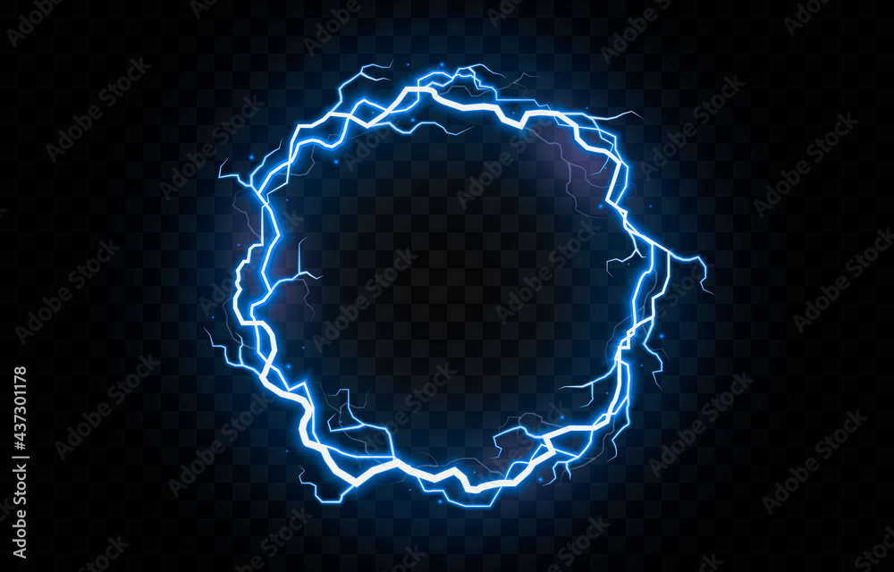 Vector lightning, lightning png, thunderstorm, lighting. Electric ring ...