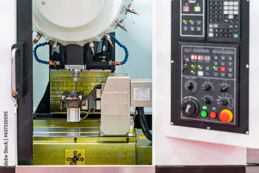 cutting tool working with work piece or product by high speed and ...