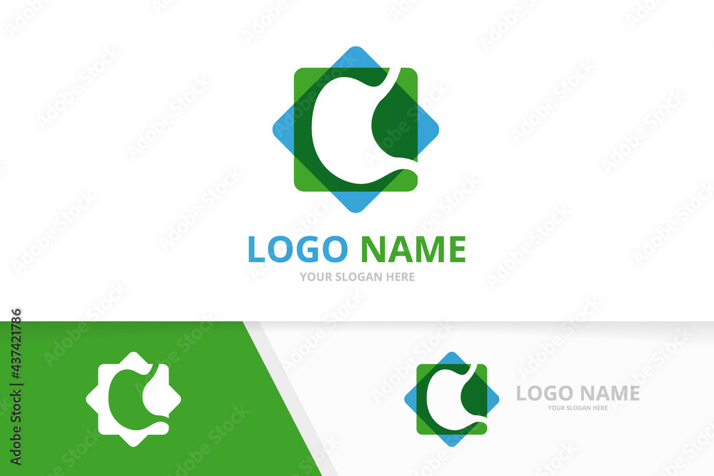 Vector healthy stomach logo. Gastrointestinal tract logotype design ...
