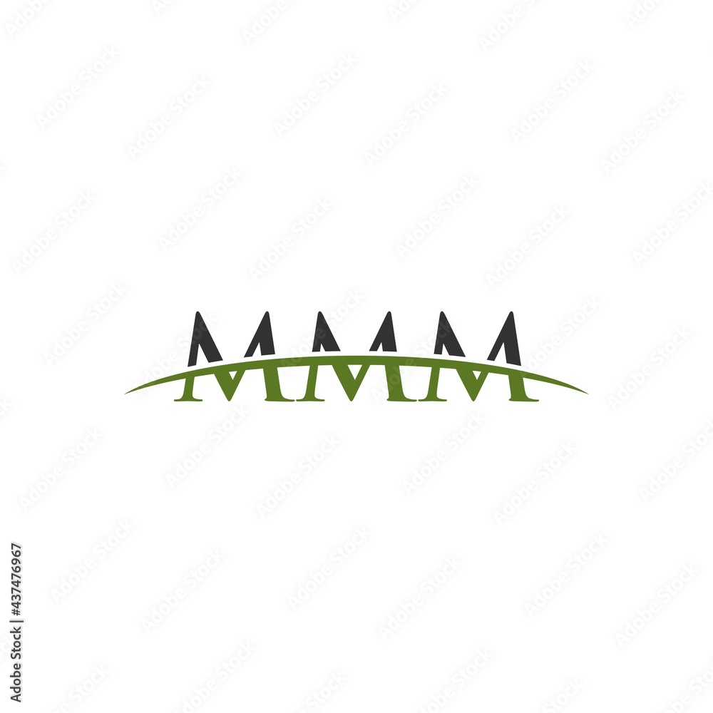 MMM initial swoosh horizon, letter logo designs corporate inspiration ...