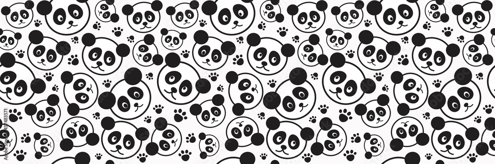 Panda patern, pandas wallpaper and background, cute panda face Stock ...