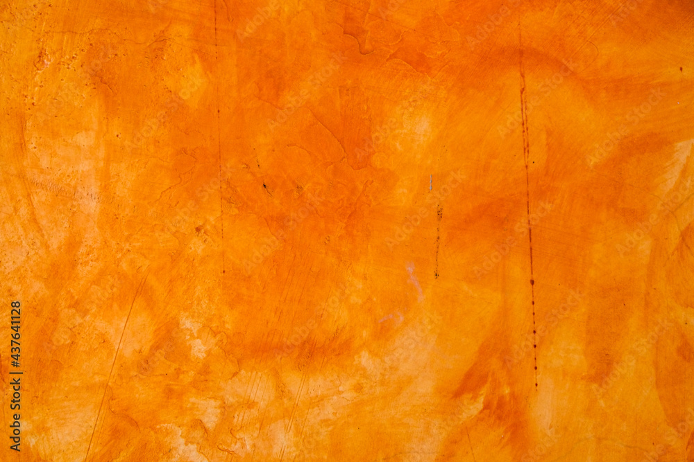 Textured wall brushed painted Background, Abstract Orange Oil Color ...