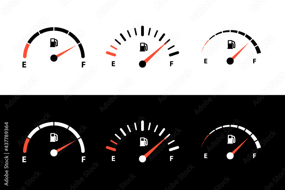 Fuel indicator, meter gauge display for level control. Different ...