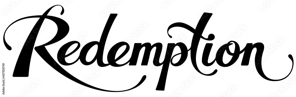 Redemption - custom calligraphy text Stock Vector | Adobe Stock