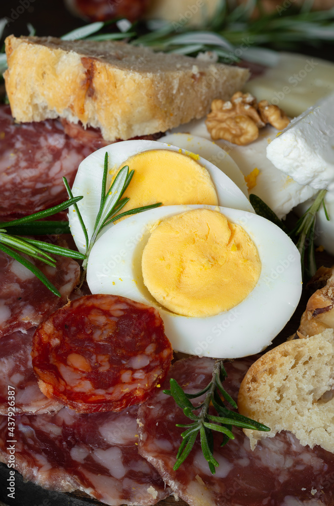 typical Neapolitan dish of the Easter period withsalami ricotta salata ...