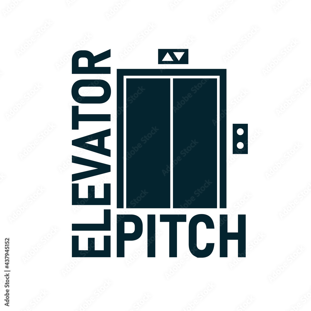 Elevator Pitch icon. Clipart image isolated on white background Stock ...
