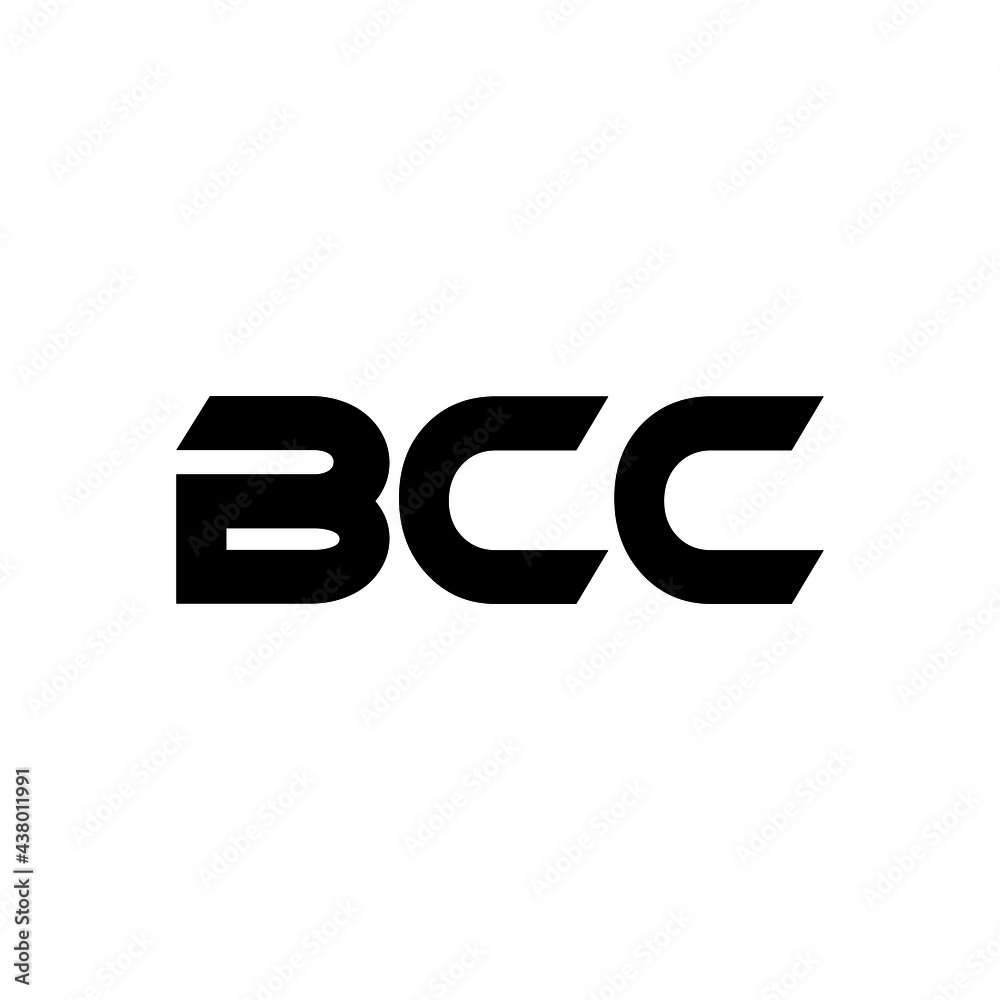 BCC letter logo design with white background in illustrator, vector ...