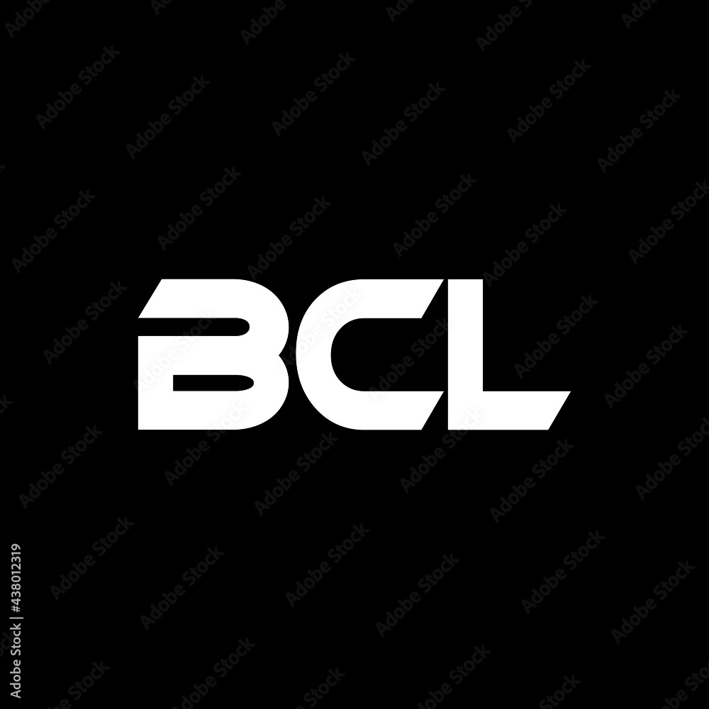 BCL letter logo design with black background in illustrator, vector ...