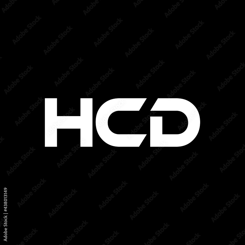 HCD letter logo design with black background in illustrator, vector ...