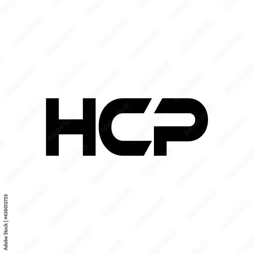 HCP letter logo design with white background in illustrator, vector ...